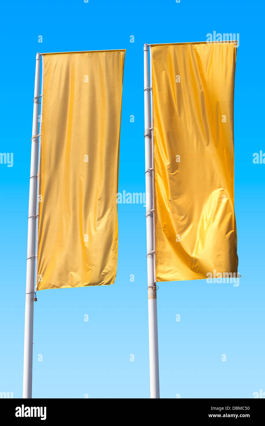 Two empty vertical banners. Blank space for write at your own Stock ...