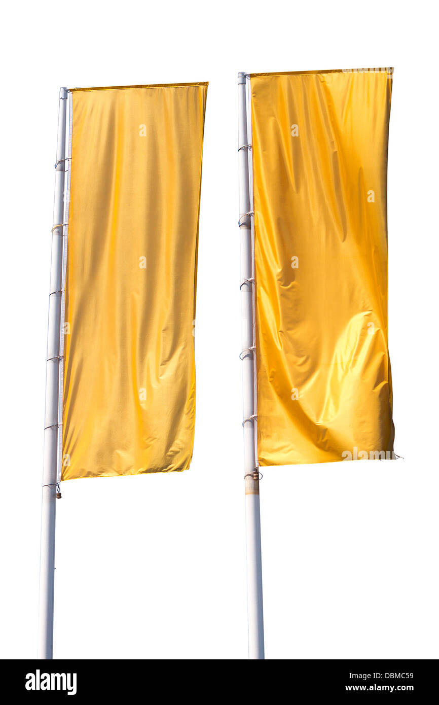 Two empty vertical banners. Blank space for write at your own Stock ...