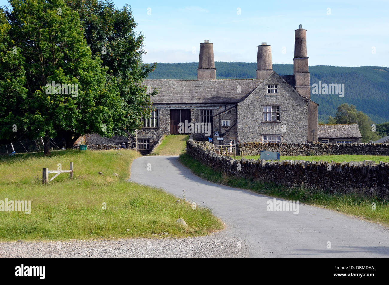 Coniston Hall, a former house built if rubble and slate on the west ...