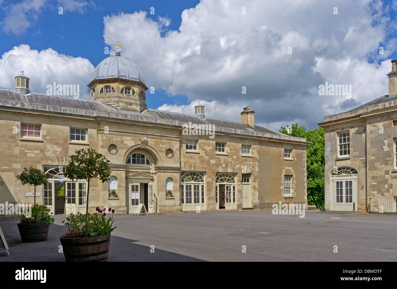Outbuildings at Woburn Abbey clustered around a central courtyard; some ...
