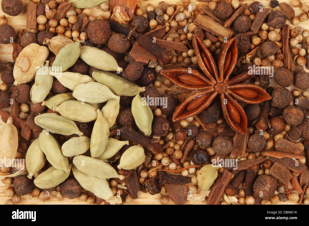 Closeup of mixes spices with a star anise Stock Photo - Alamy