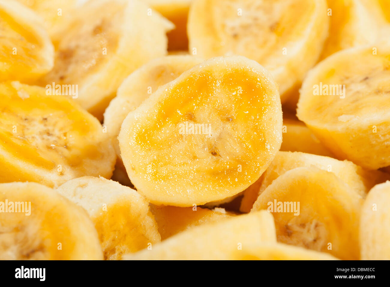 banana cut chunks macro closeup Stock Photo - Alamy