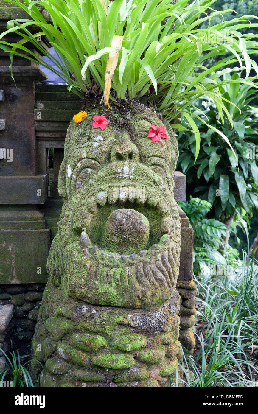 Balinese Carving / Laughing Face, Ubud, Bali, Indonesia Stock Photo - Alamy