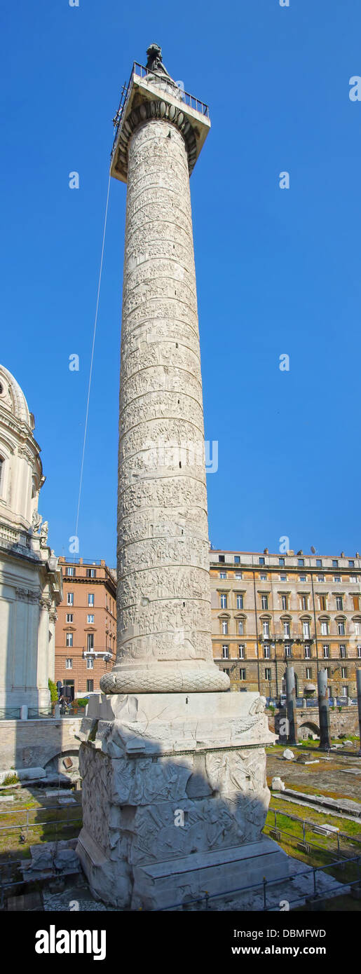 Traian column (Colonna Traiana) in Rome, Italy Stock Photo - Alamy
