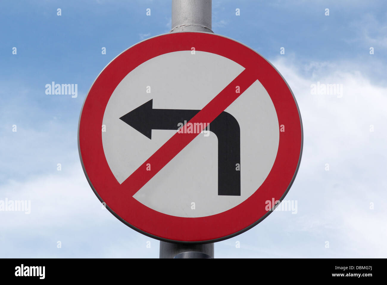 Turn Left Road Sign Stock Photos & Turn Left Road Sign Stock Images - Alamy