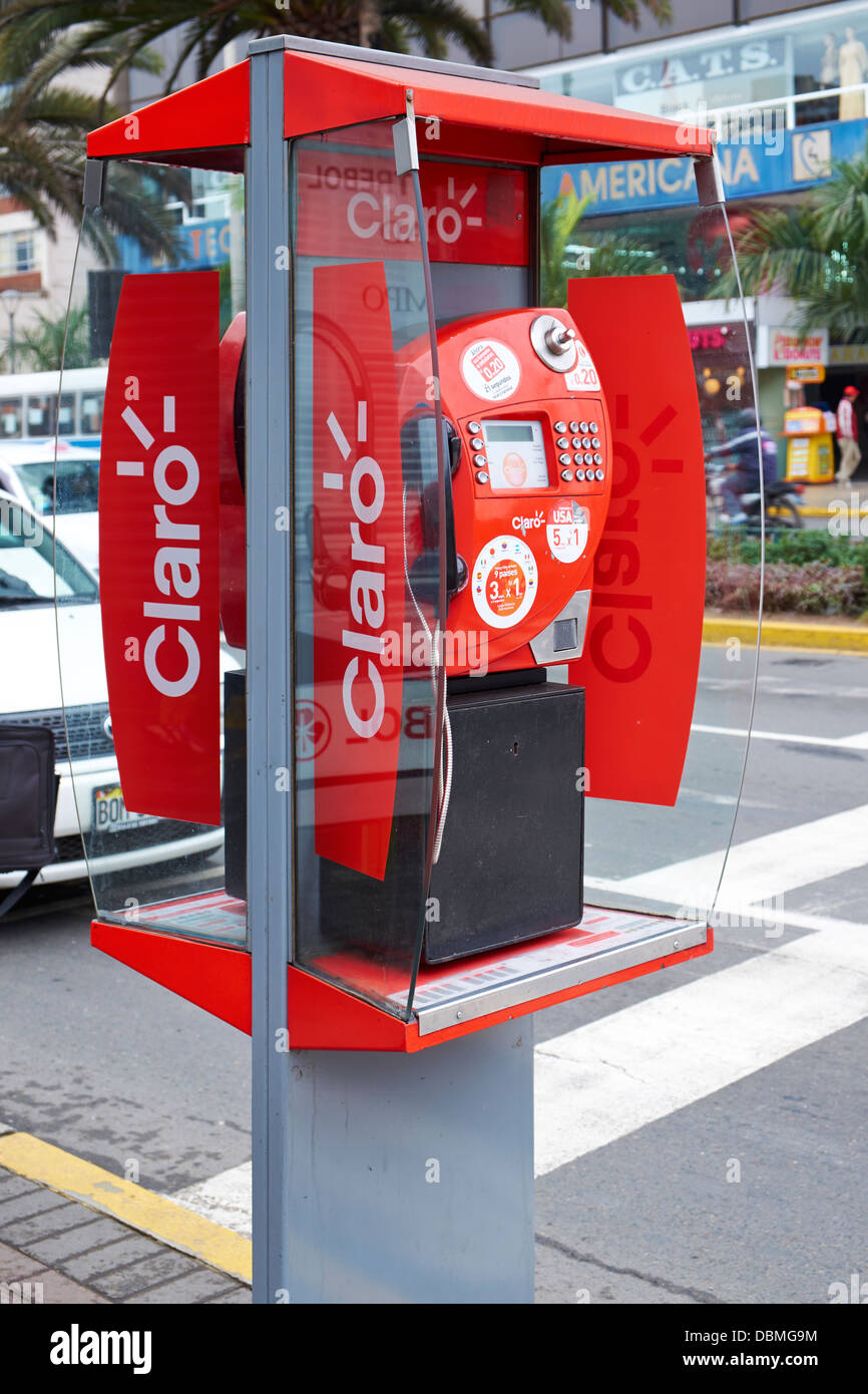 Telephone box in the Miraflores district in Lima, Peru Stock Photo - Alamy
