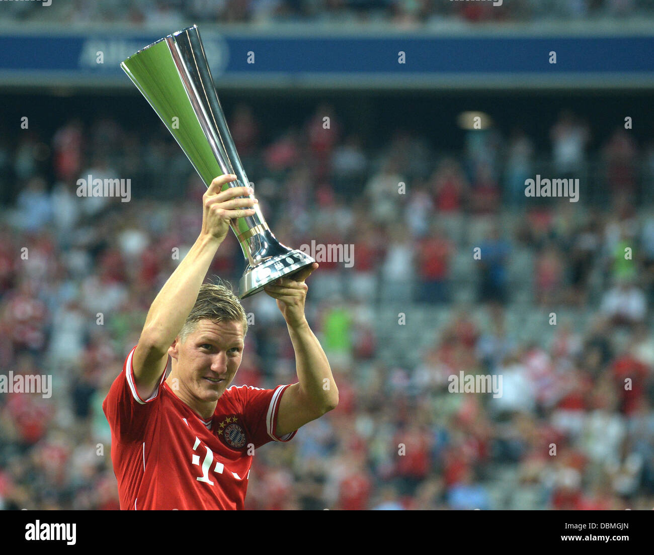 Munich, Germany. 01st Aug, 2013. Munich's Bastian Schweinsteiger ...