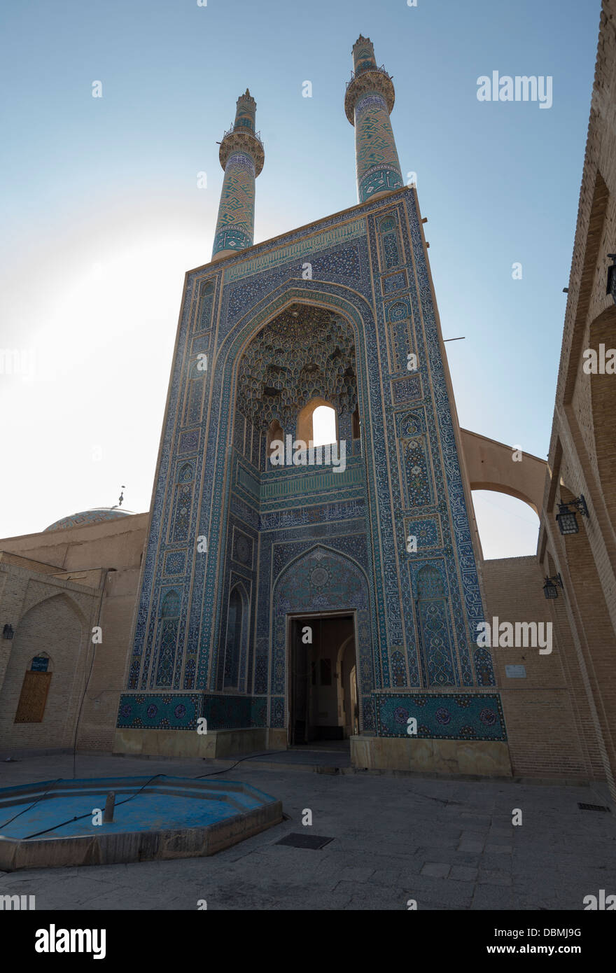 entrance portal, Friday mosque, Yazd, Iran Stock Photo - Alamy