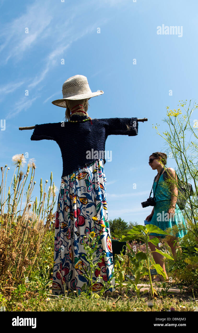 Scarecrow or hay-man at L'Herbarium of Saint Valery sur Somme Picardie ...