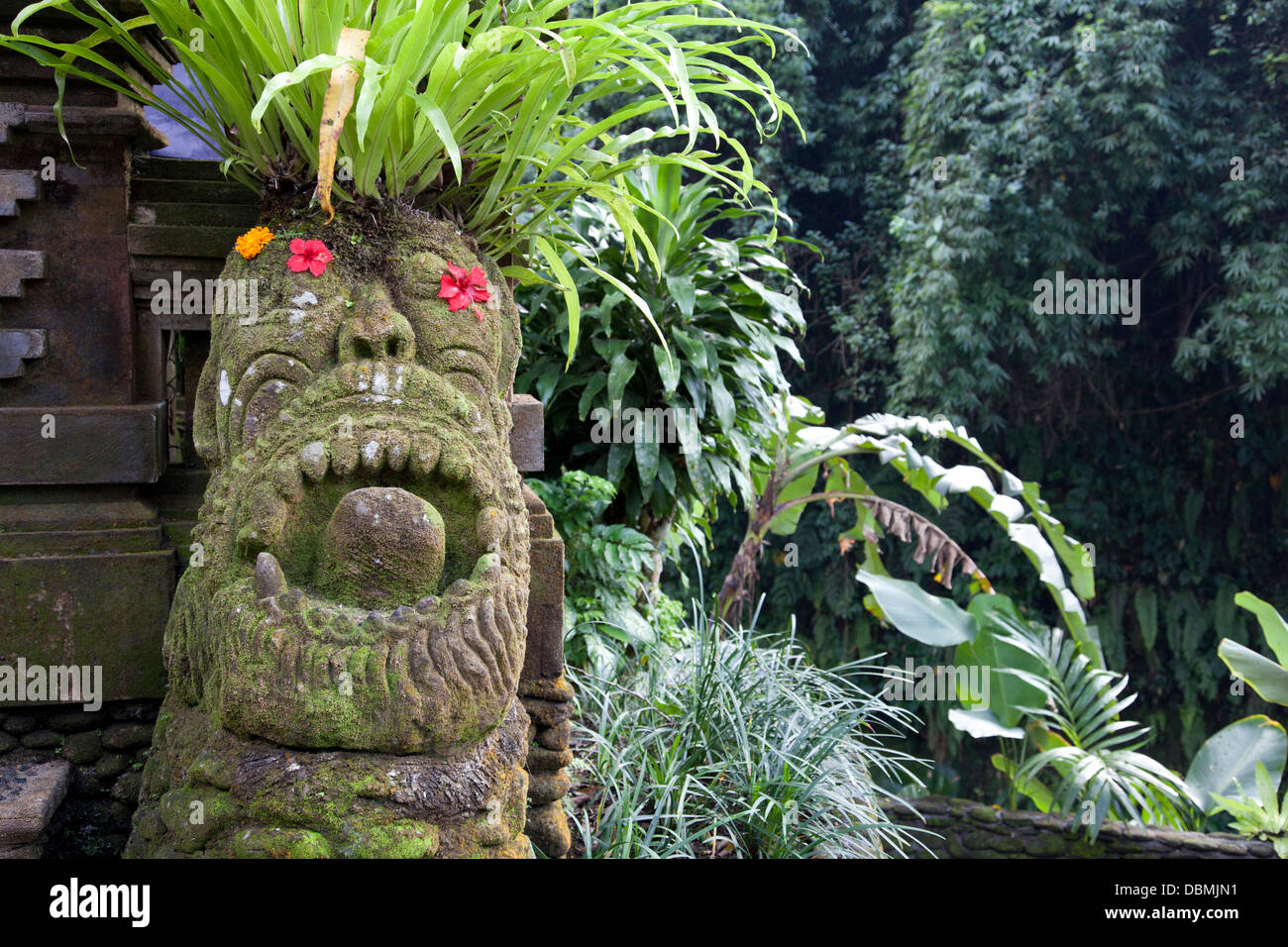 Balinese Carving / Laughing Face, Ubud, Bali, Indonesia Stock Photo - Alamy