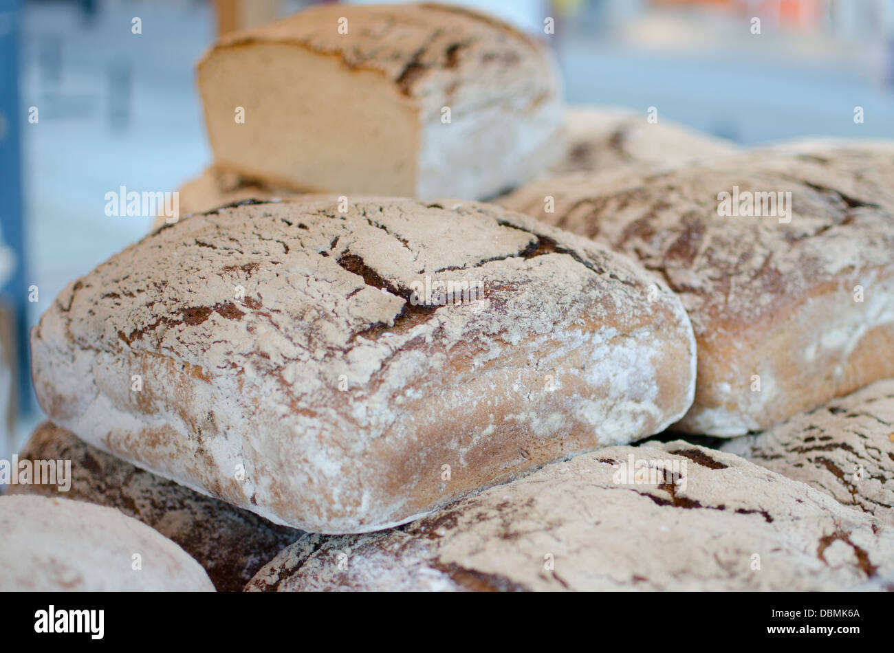 Fresh, crusty bread with homemade Stock Photo - Alamy