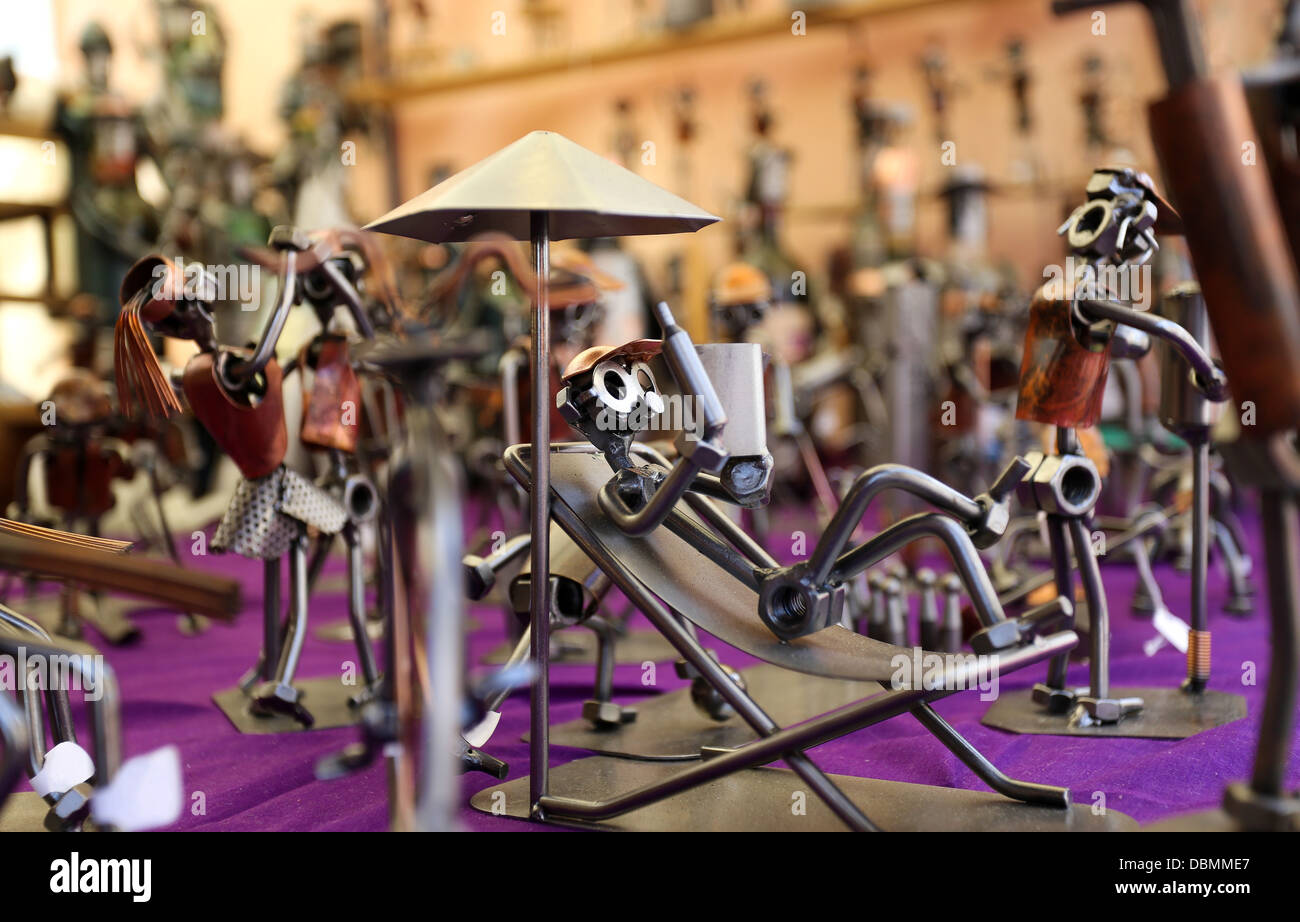 Metal chair sculpture on beach hi-res stock photography and images - Alamy