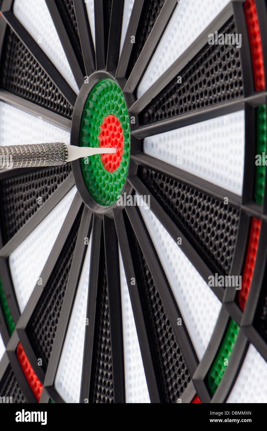 Closeup of dart board with dart Stock Photo - Alamy