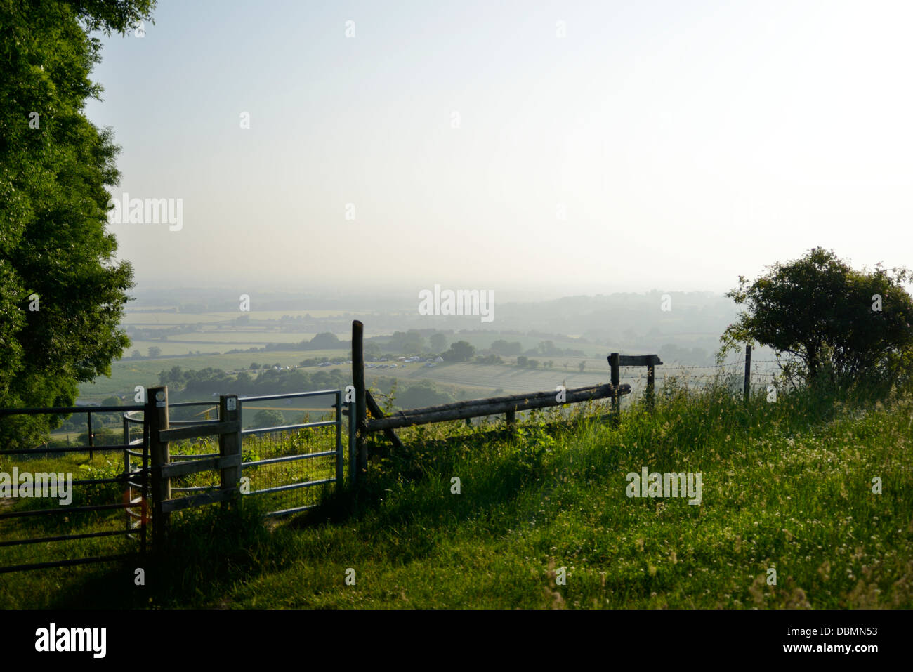 Kissing gate along walkers pathway or bridleway, Near 'The Ridgeway' an ...