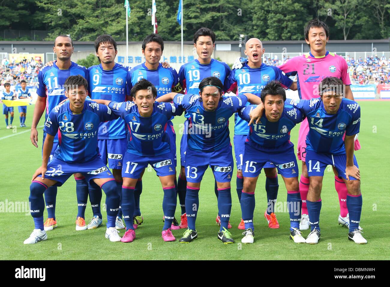 FCFC Machida Zelvia team group line-up, JULY 28, 2013 - Football ...