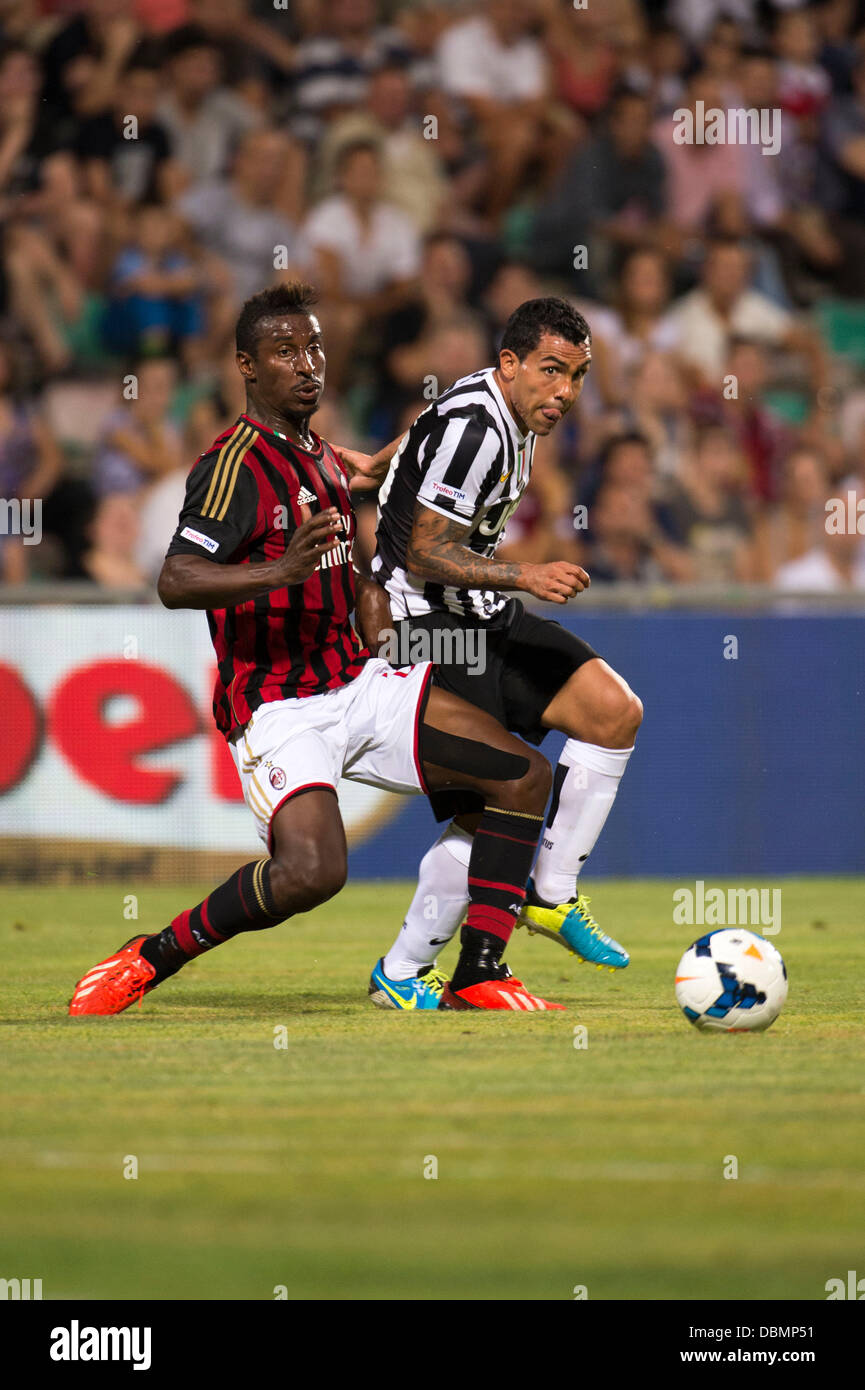 Kevin Constant (Milan), Carlos Tevez (Juventus), JULY 23, 2013 ...