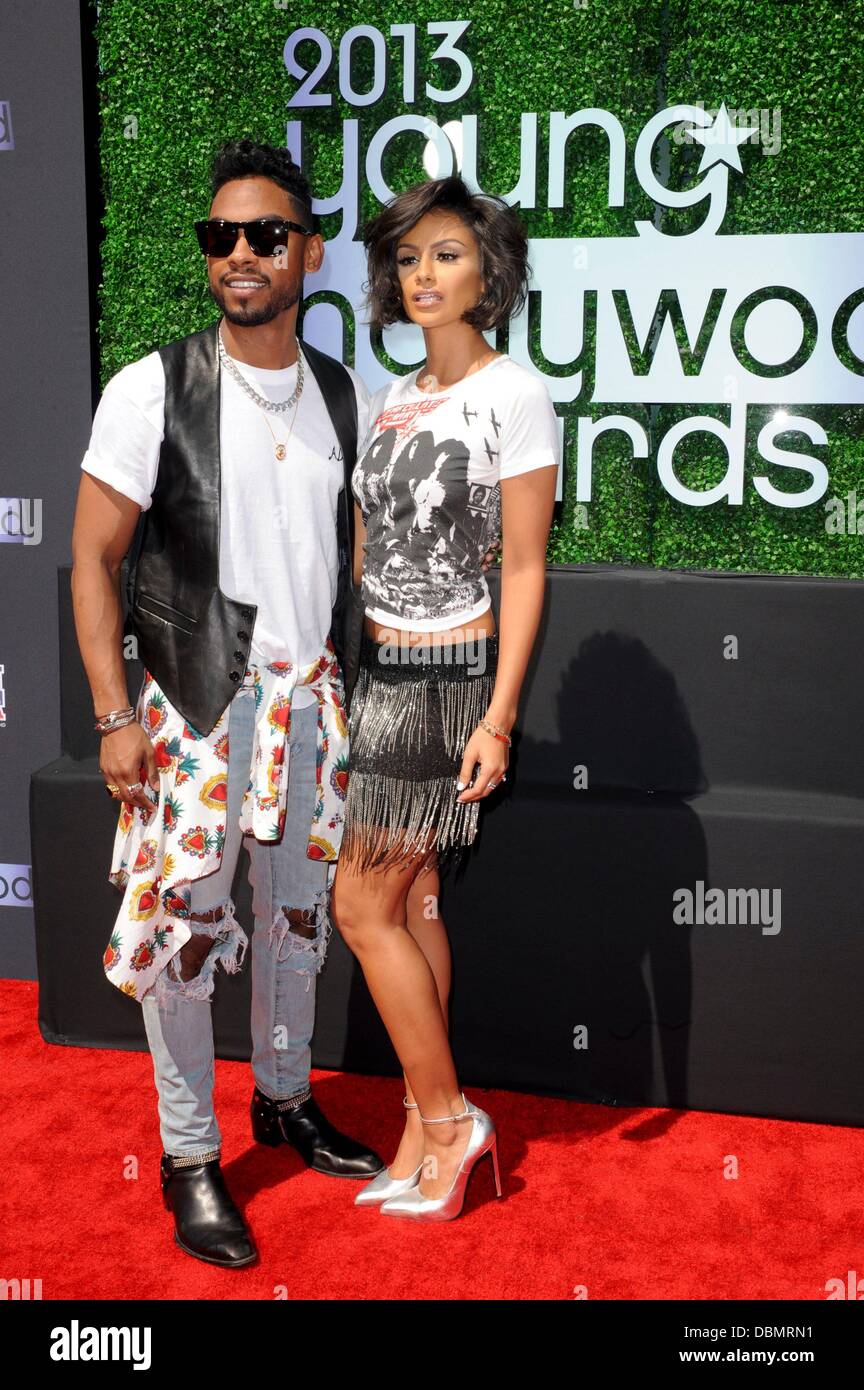 Santa Monica, CA. 1st Aug, 2013. Miguel, Nazanin Mandi at arrivals for ...