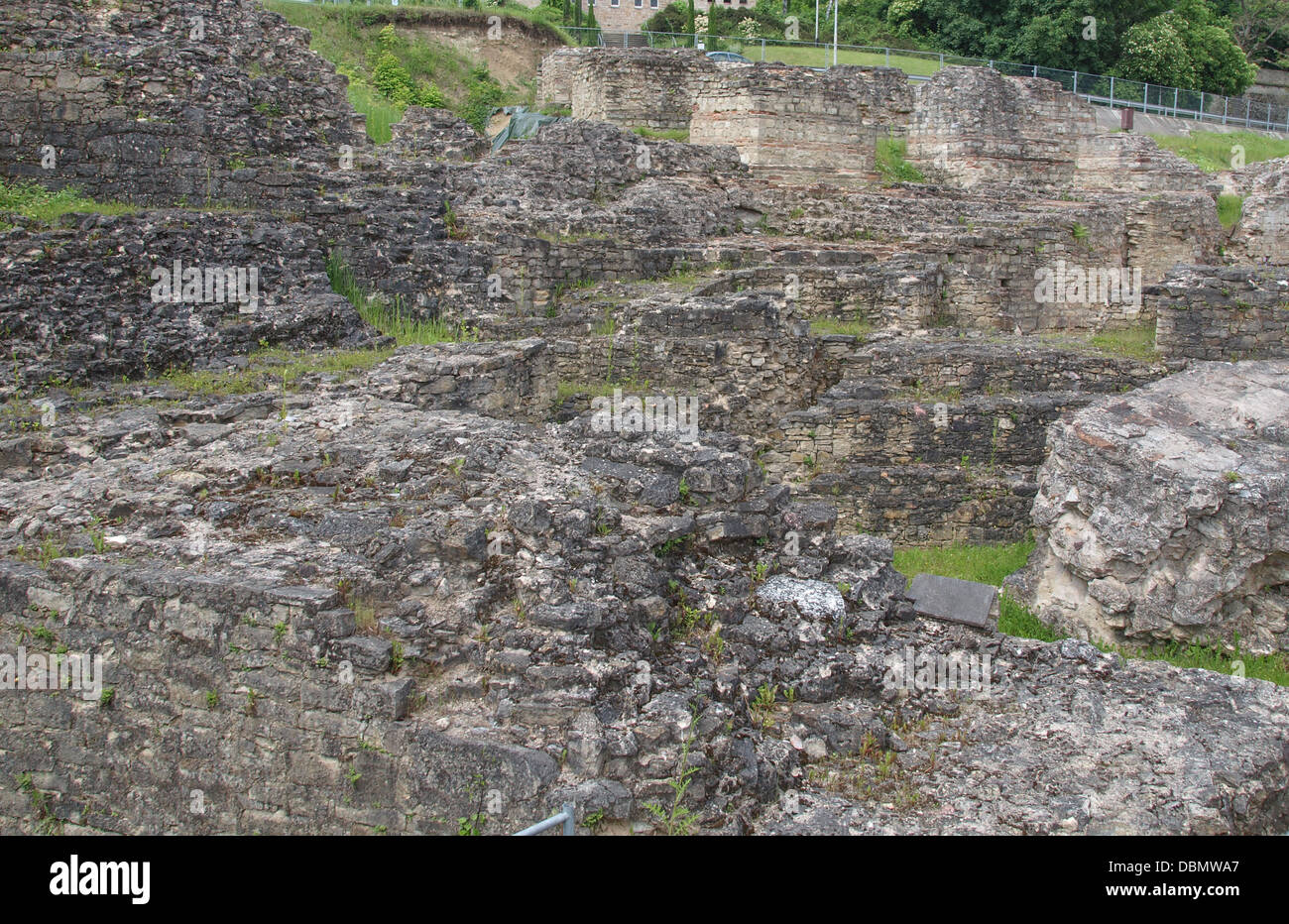 Ruins of the Roemisches Theater roman theatre in Mainz Germany Stock ...