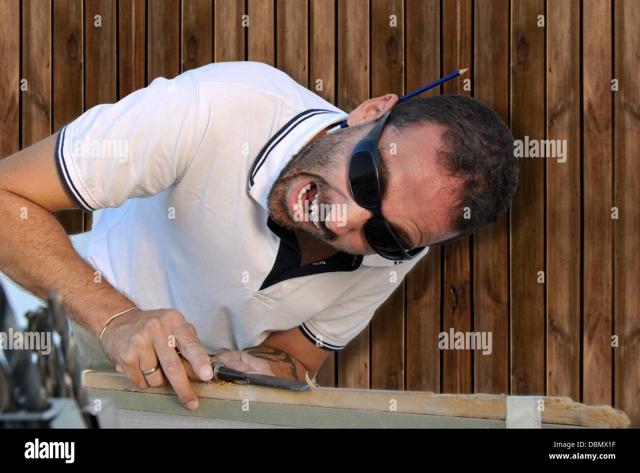 Carpenter tools close hi-res stock photography and images - Alamy