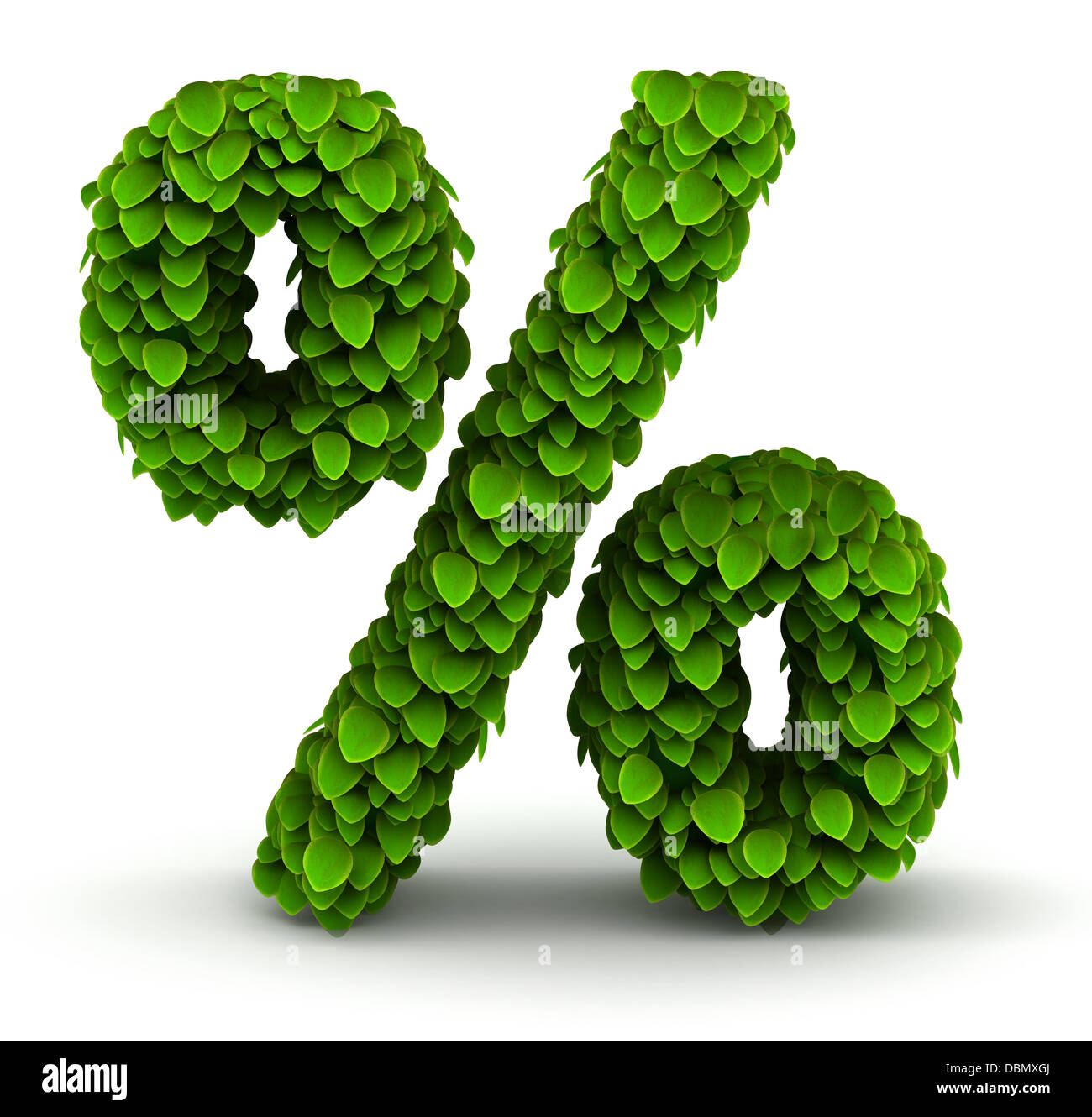 Percent green leaves font Stock Photo - Alamy