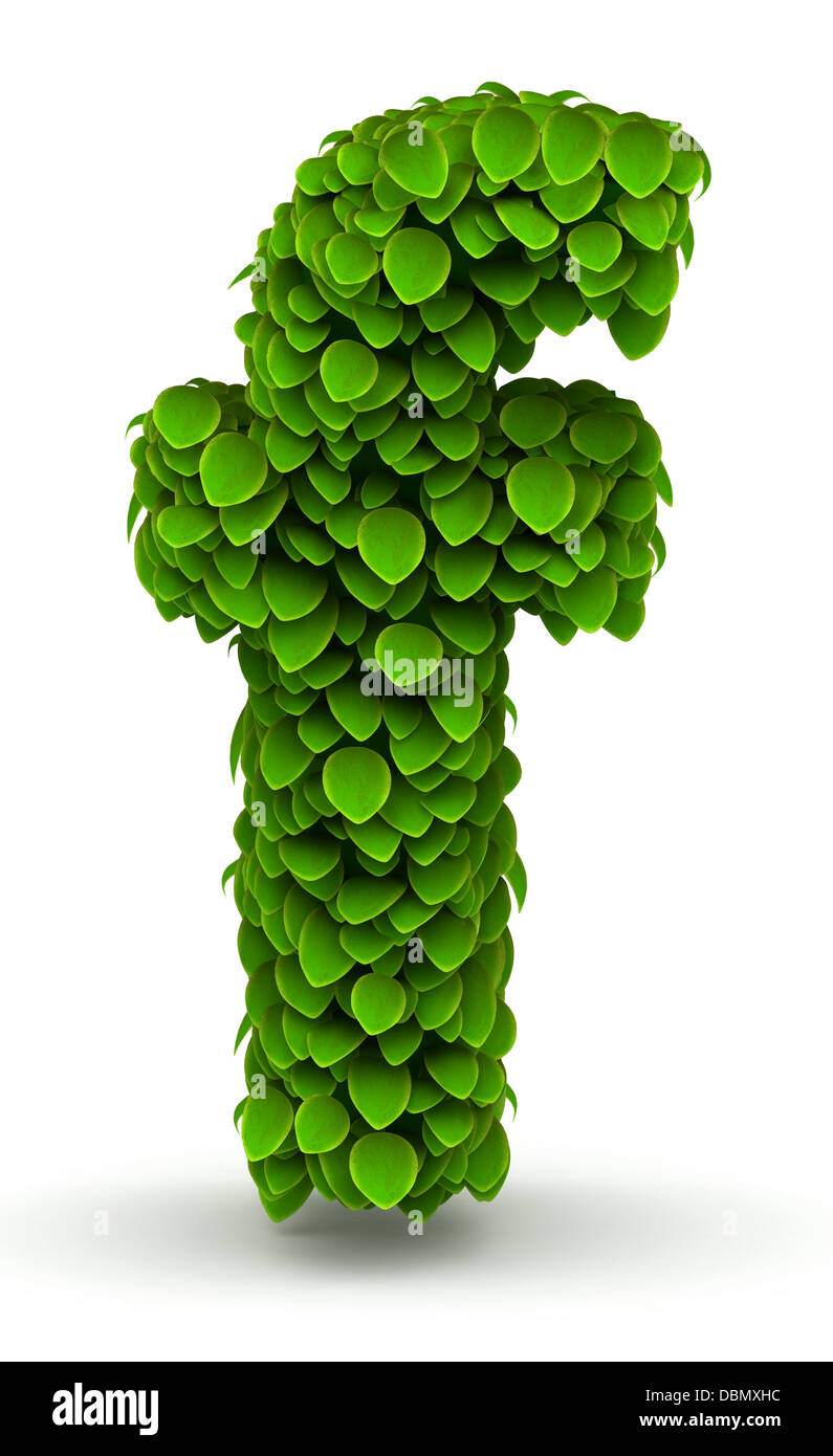 Leaves font letter f lowercase Stock Photo - Alamy