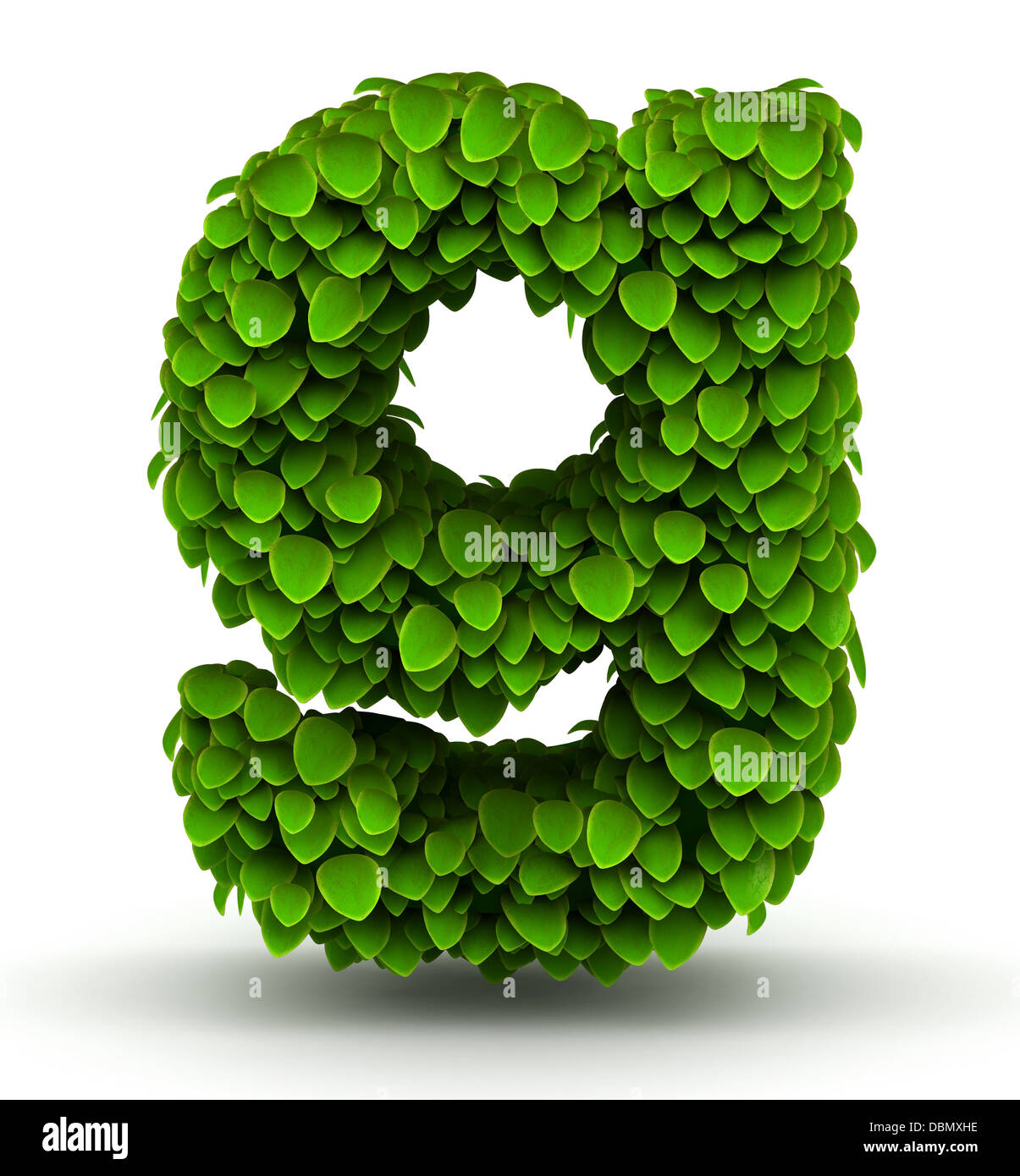 Leaves font letter g lowercase Stock Photo - Alamy