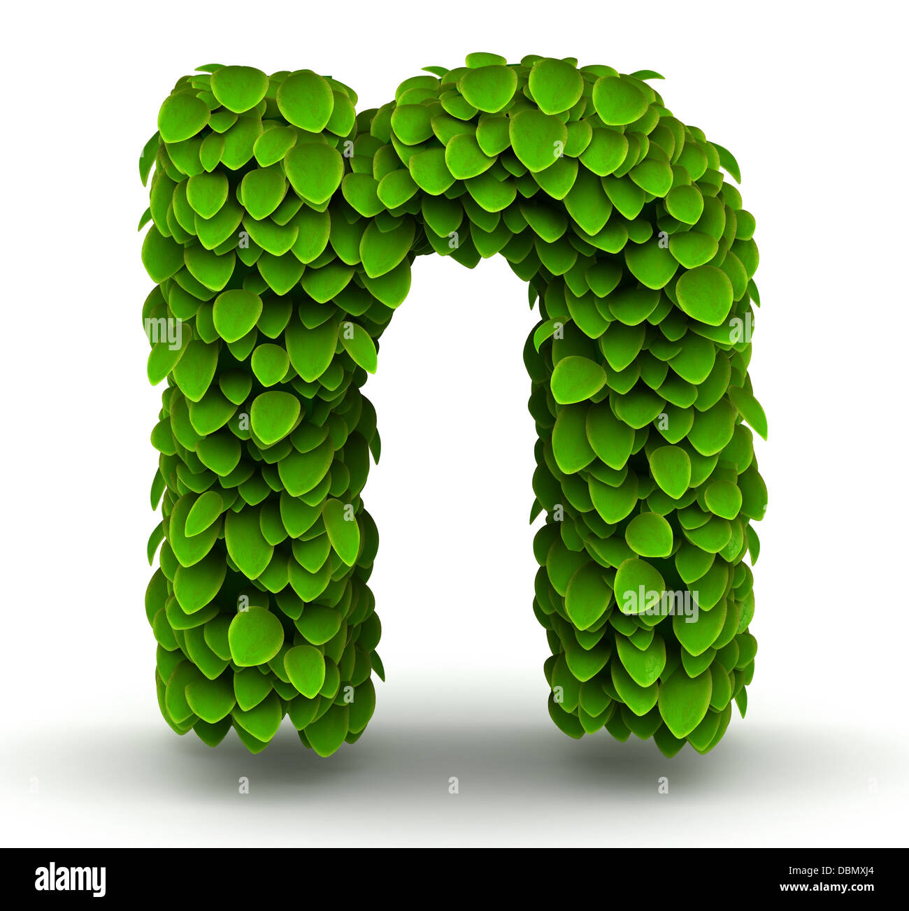 Leaves font letter n lowercase Stock Photo - Alamy
