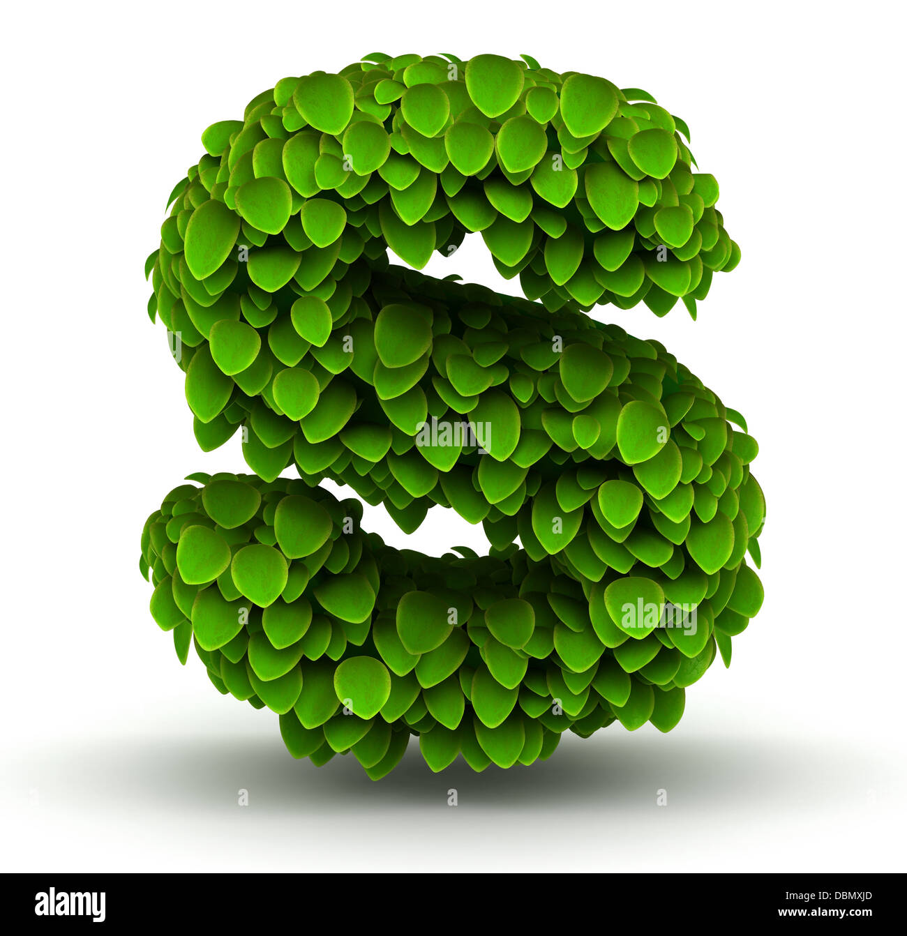 Leaves font letter s lowercase Stock Photo - Alamy