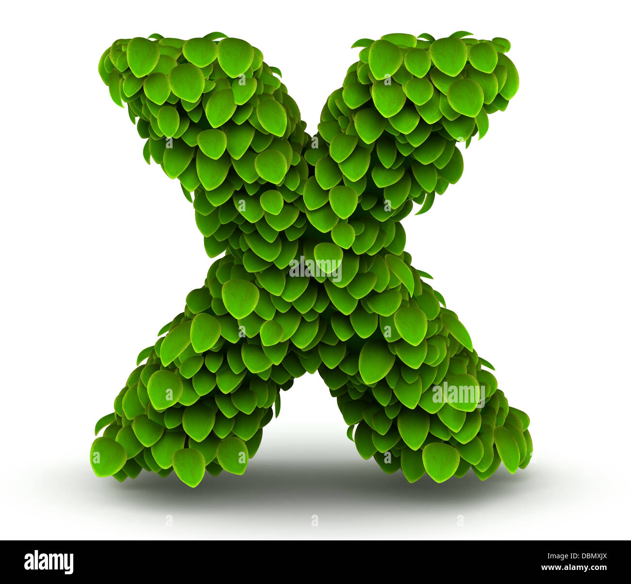 Leaves font letter x lowercase Stock Photo - Alamy
