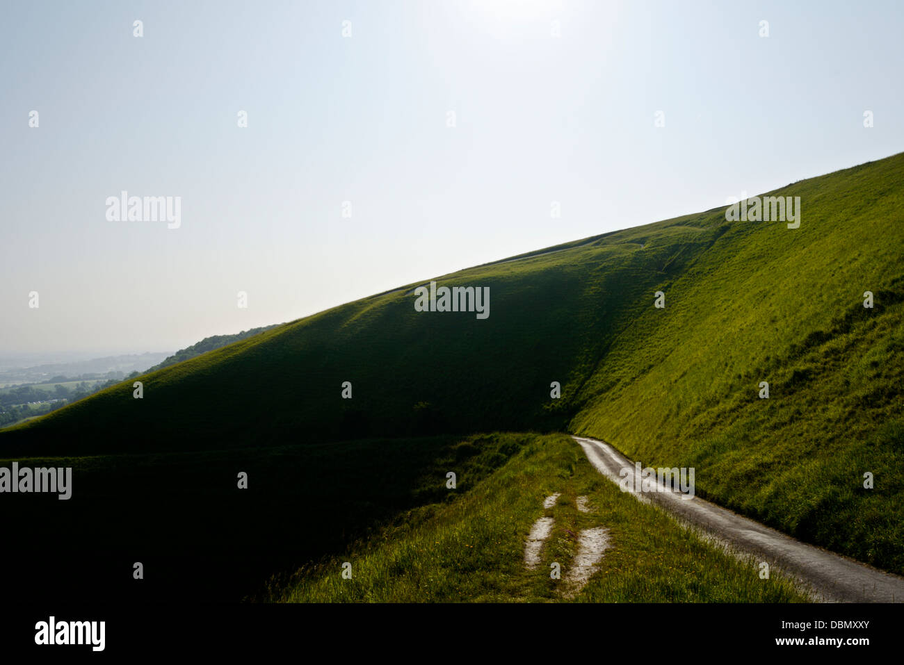 The White Horse,Uffington castle an iron age hill fort with unusual ...