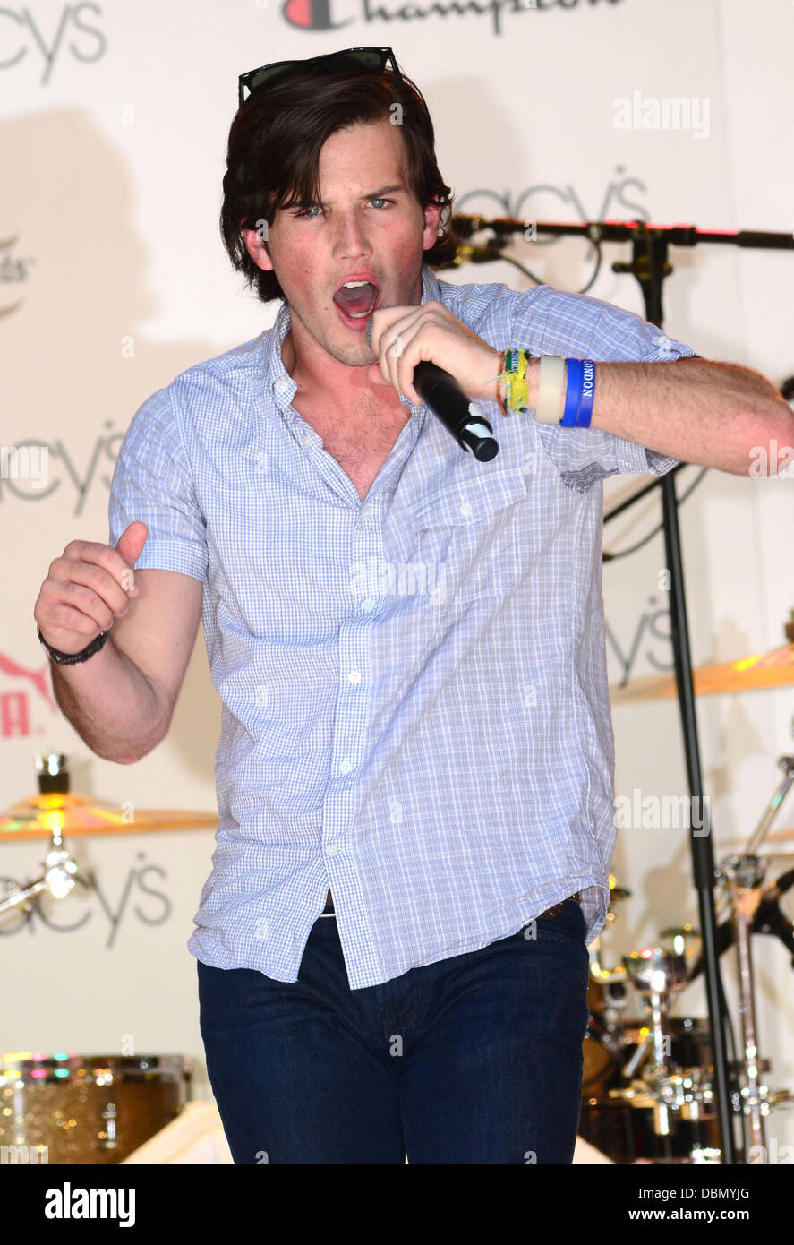 Zach Porter of Allstar Weekend, performing at Macy's Annual Summer ...