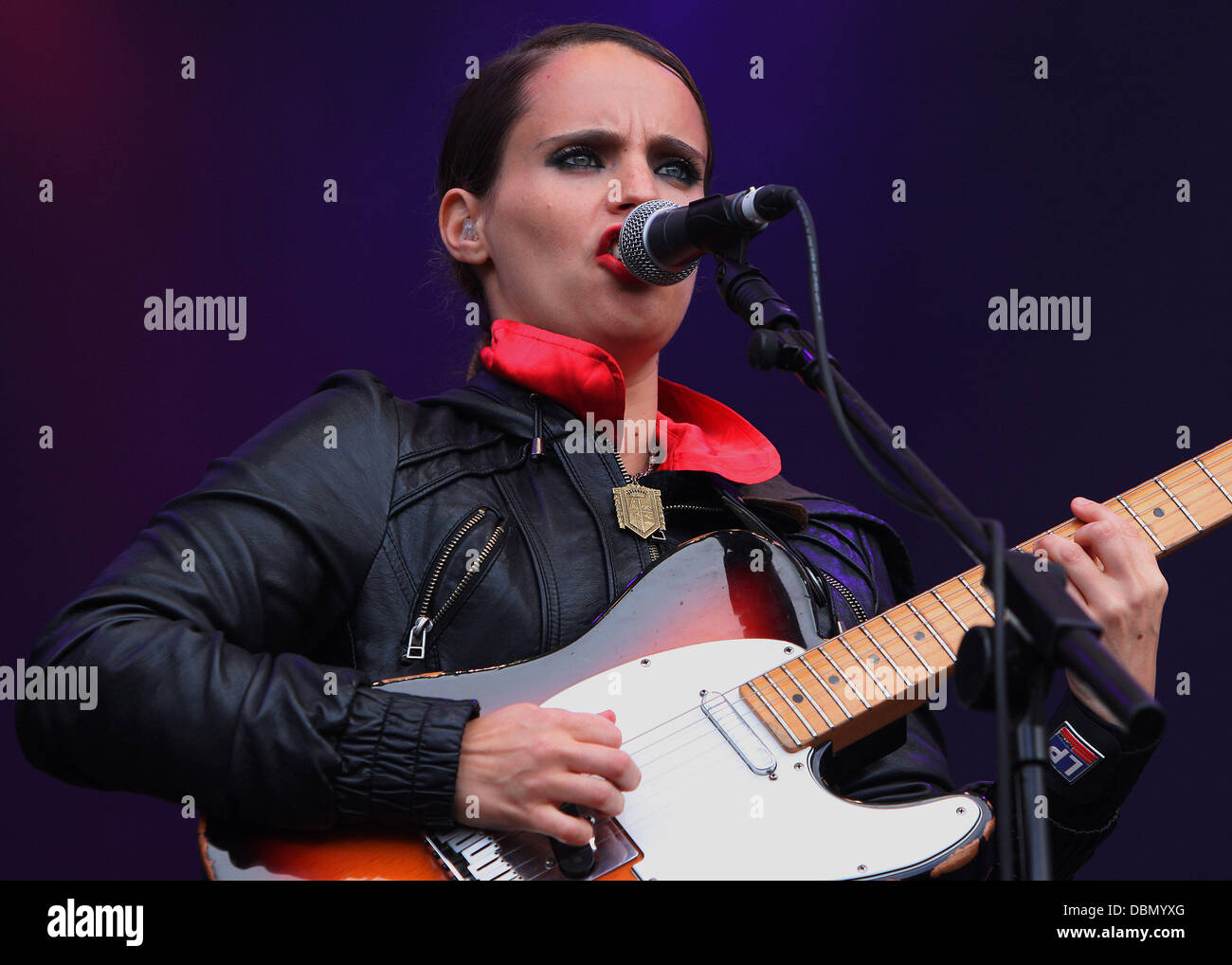 Anna Calvi performing on the Obelisk Arena main stage Latitude Music ...