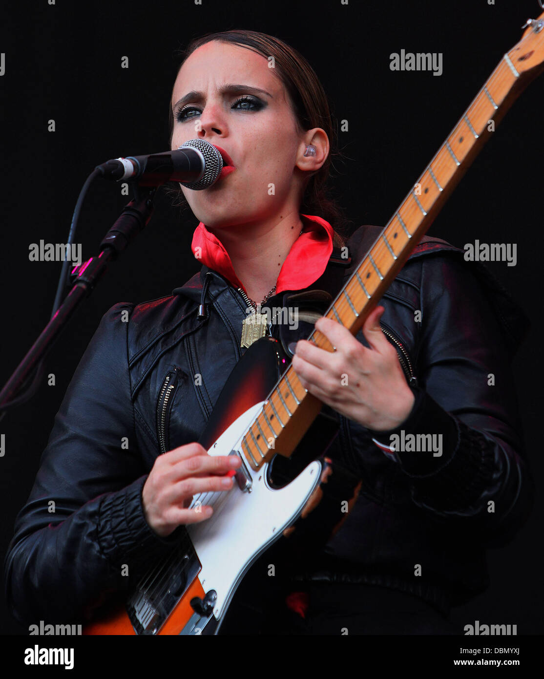 Anna Calvi performing on the Obelisk Arena main stage Latitude Music ...
