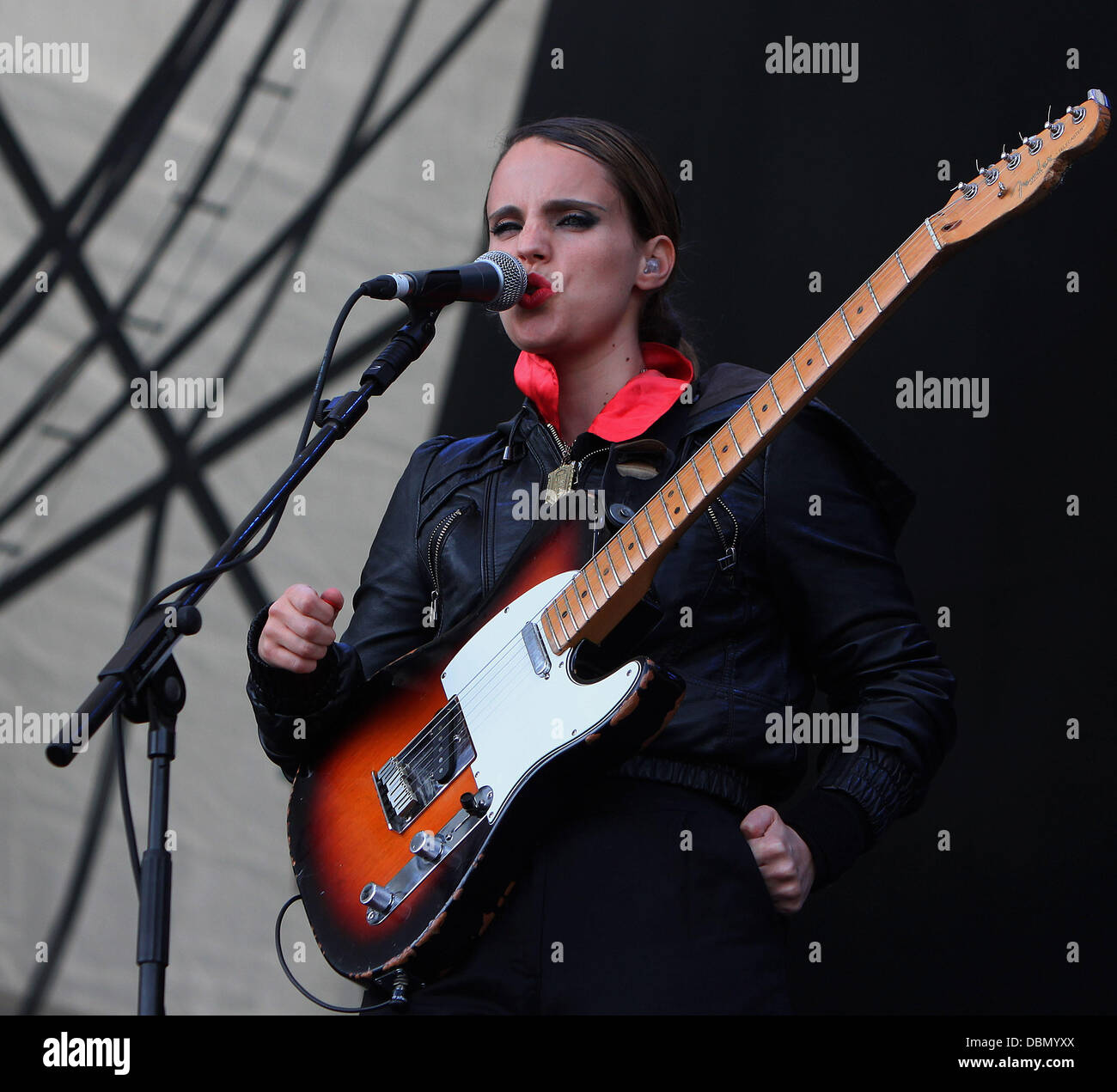 Anna Calvi performing on the Obelisk Arena main stage Latitude Music ...