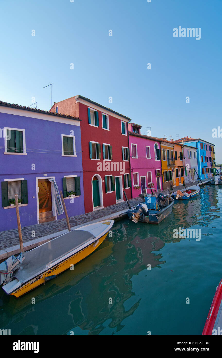 Italy Venice Burano island with traditional colorful houses Stock Photo - Alamy