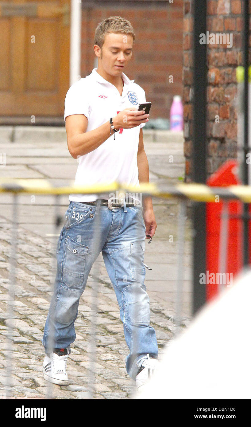 Jack P Shepherd, at Granada Studios for the ITV soap 'Coronation Street ...