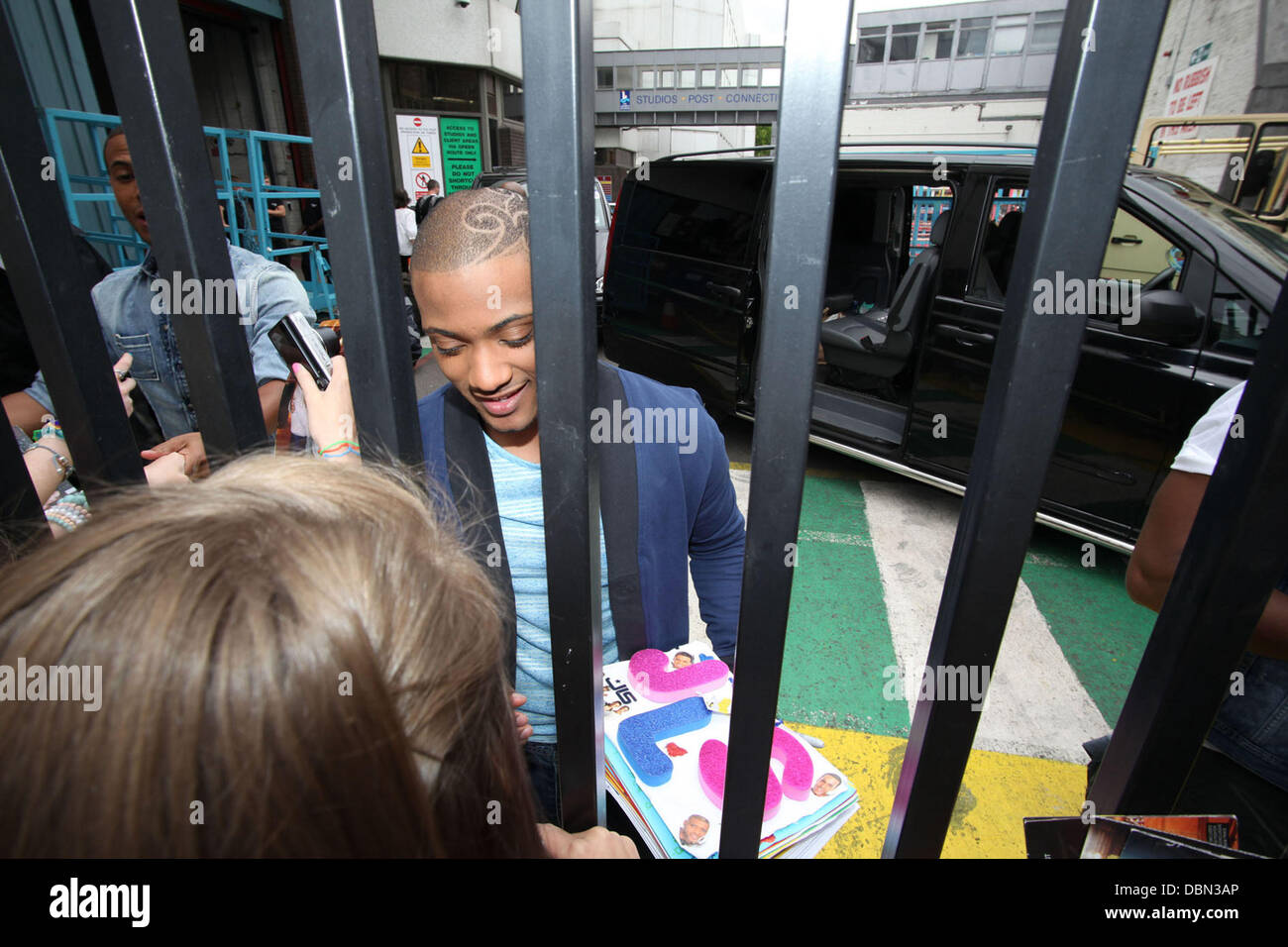 Jonathan Gill aka JB of JLS Celebrities outside the ITV studios London ...