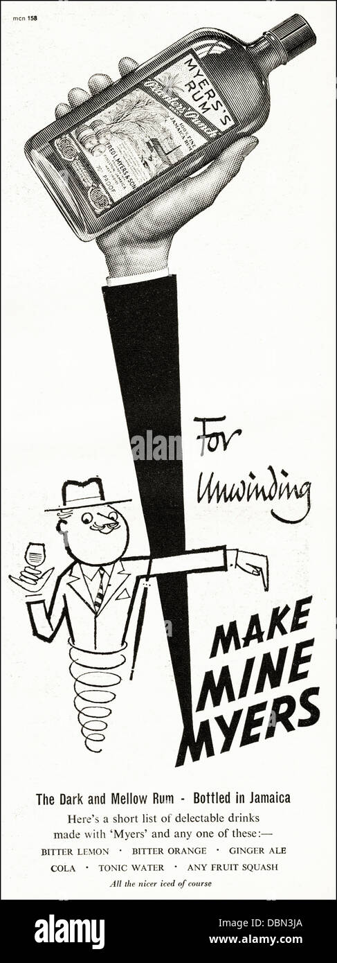 Rum advert 1960s hi-res stock photography and images - Alamy