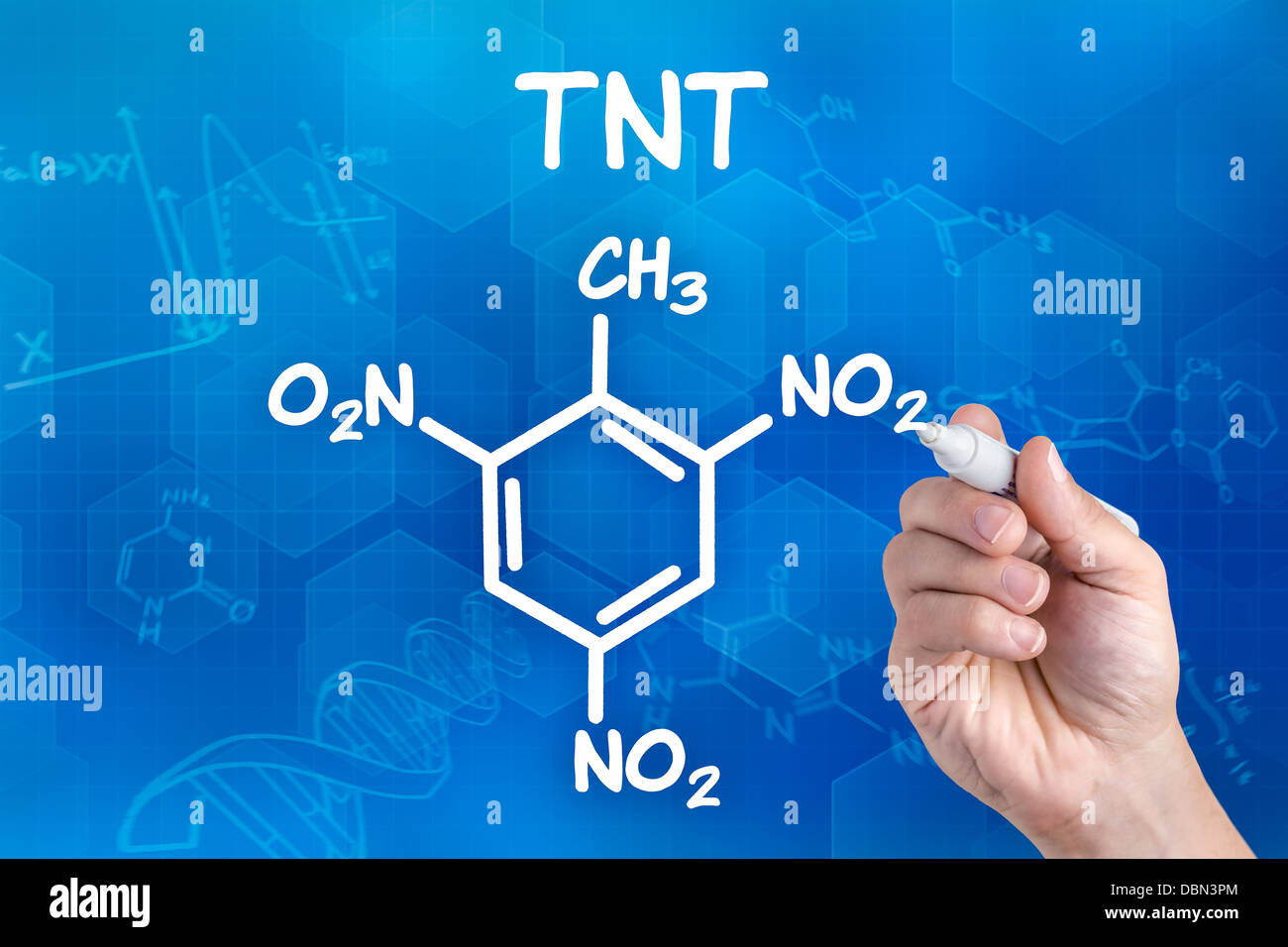Trinitrotoluene tnt explosive molecule hi-res stock photography and ...