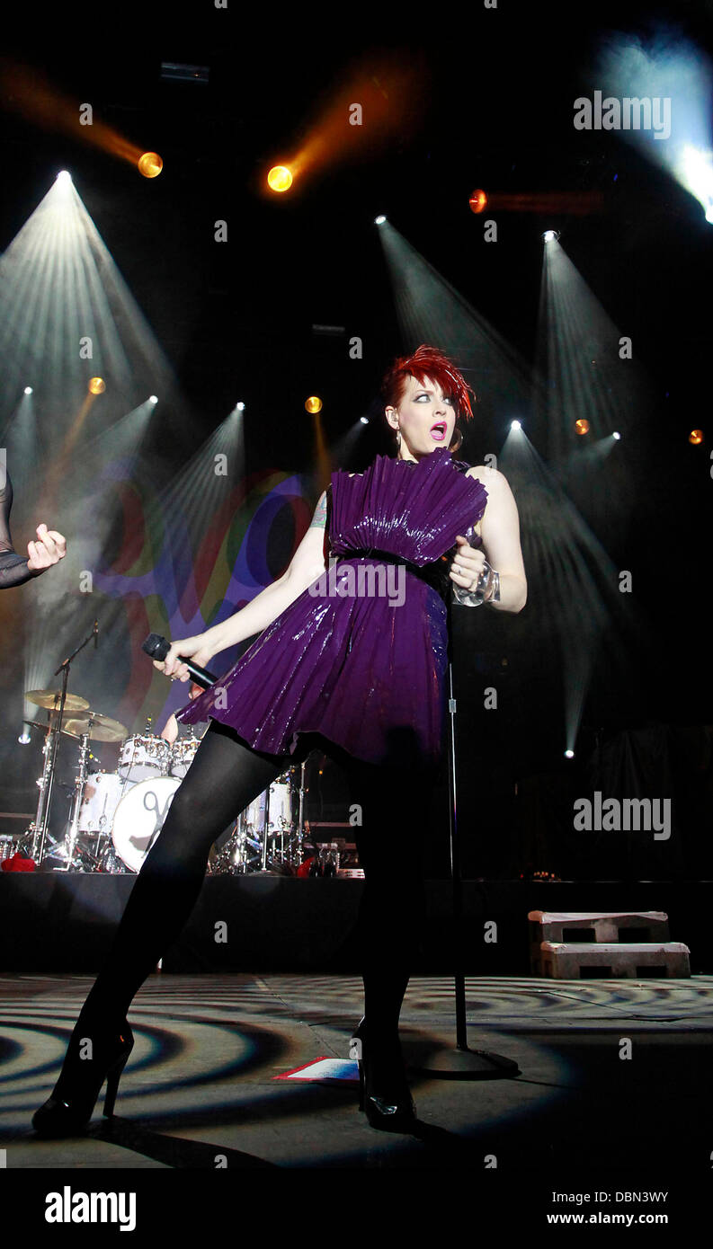 Ana Matronic, of the Scissor Sisters peforming at Sandown Park. Esher ...