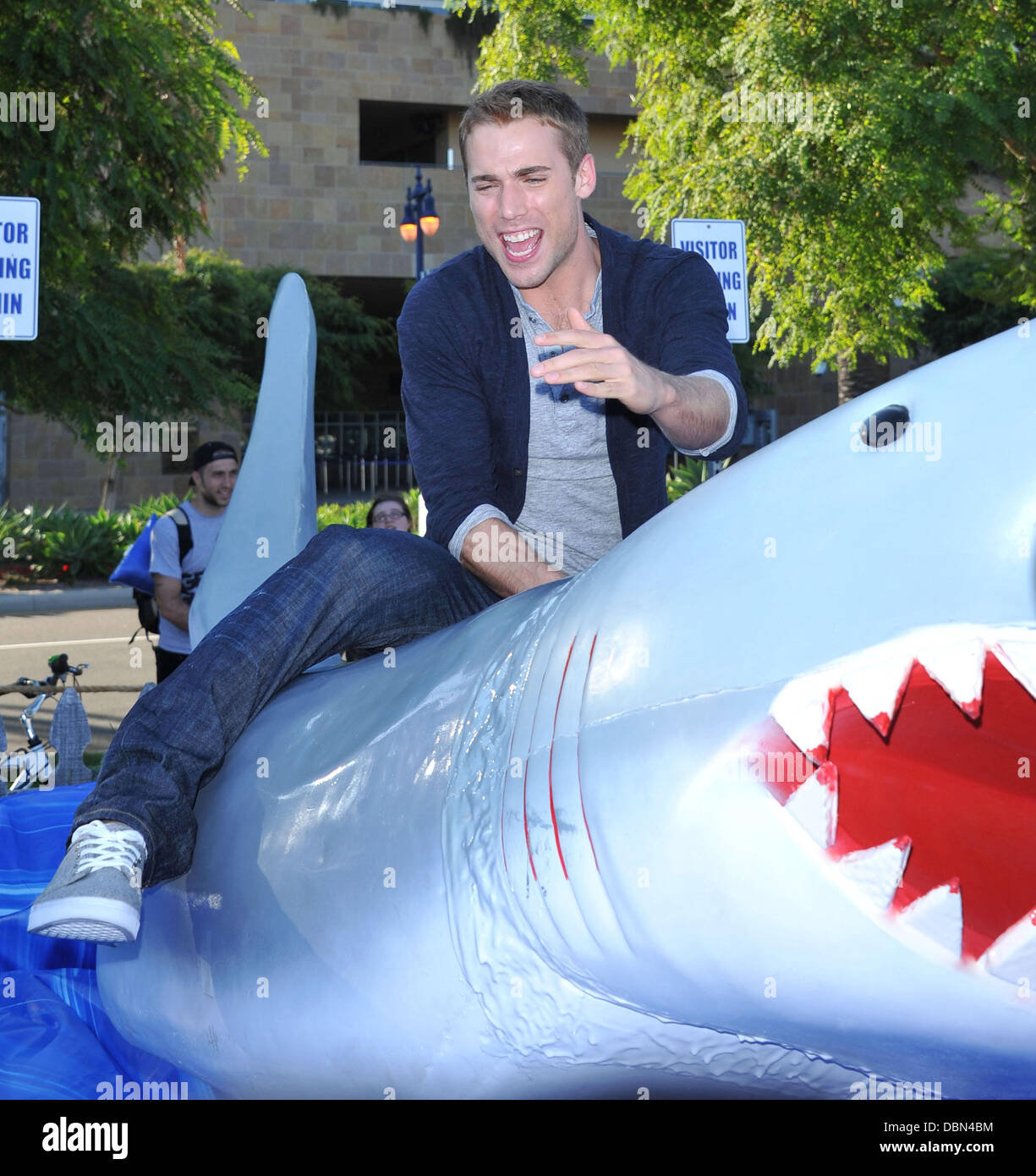 Dustin Milligan 'Shark Night 3D' photo op held at Petco park. Los ...