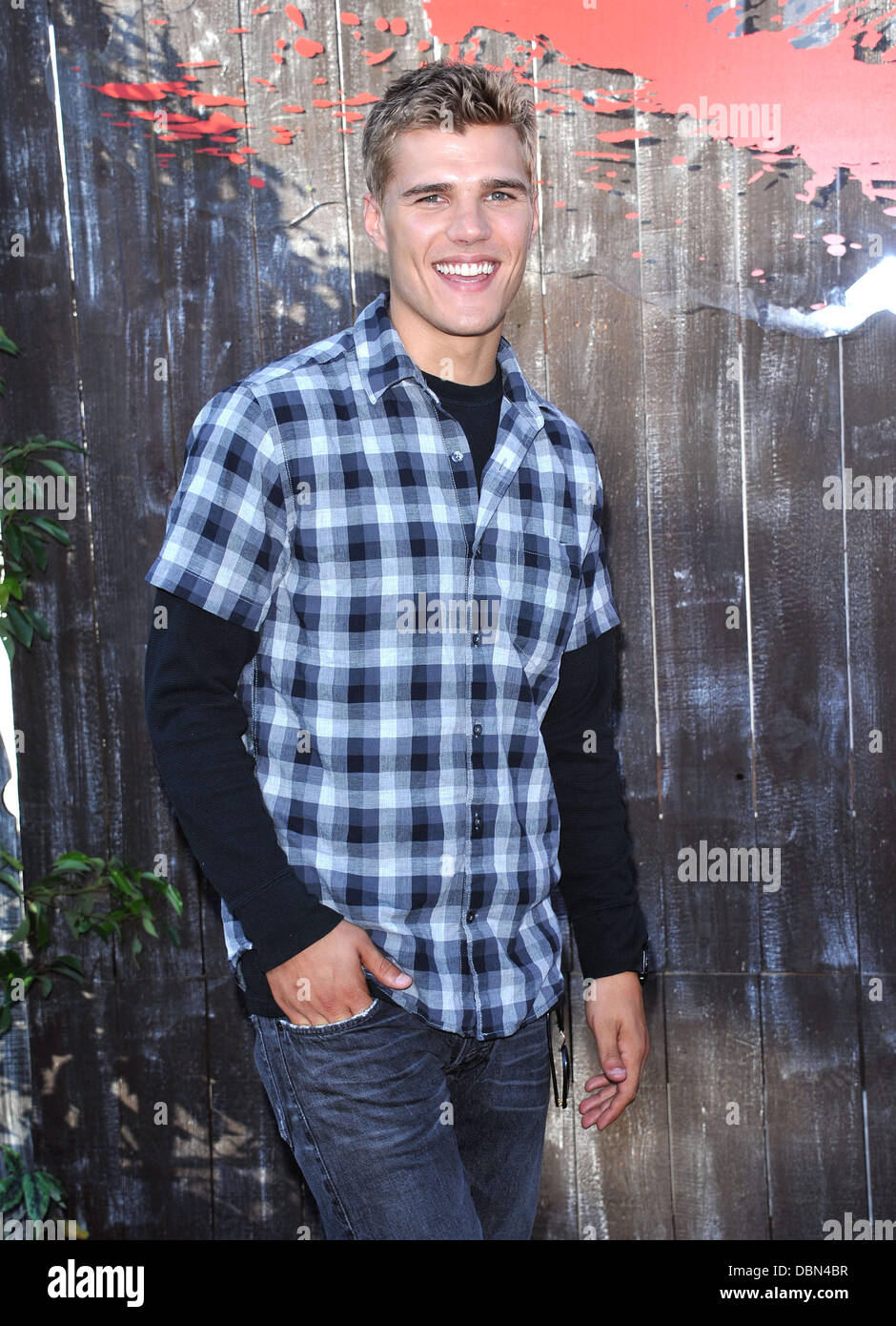 Chris Zylka 'Shark Night 3D' photo op held at Petco park. Los Angeles ...