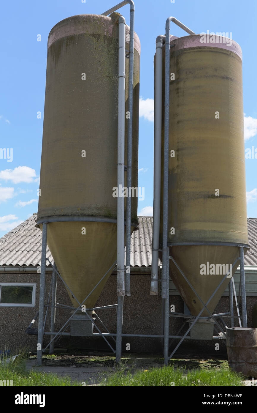 Grain silo in a farm Stock Photo - Alamy