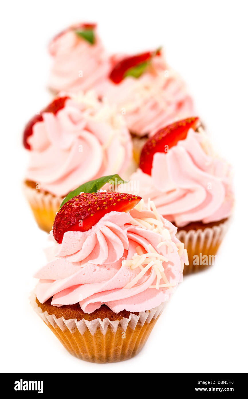 cream cake on a white background Stock Photo - Alamy