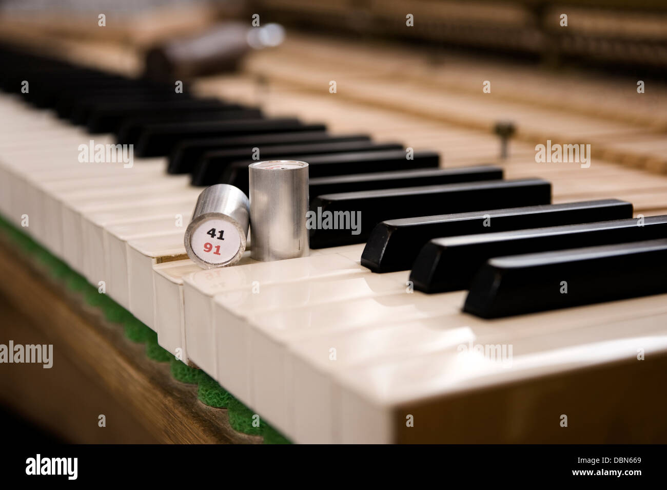 Piano keys and weights, Regensburg, Bavaria, Germany Stock Photo - Alamy