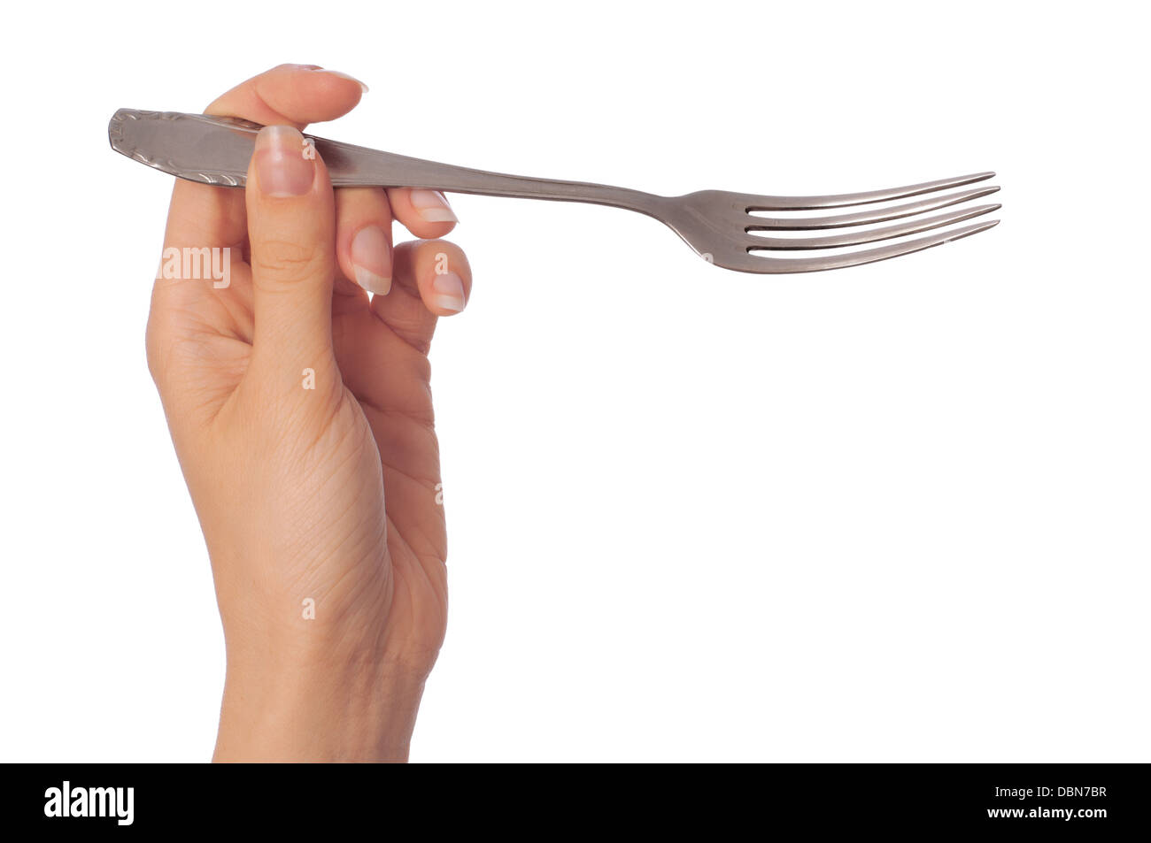 woman holding fork Stock Photo - Alamy