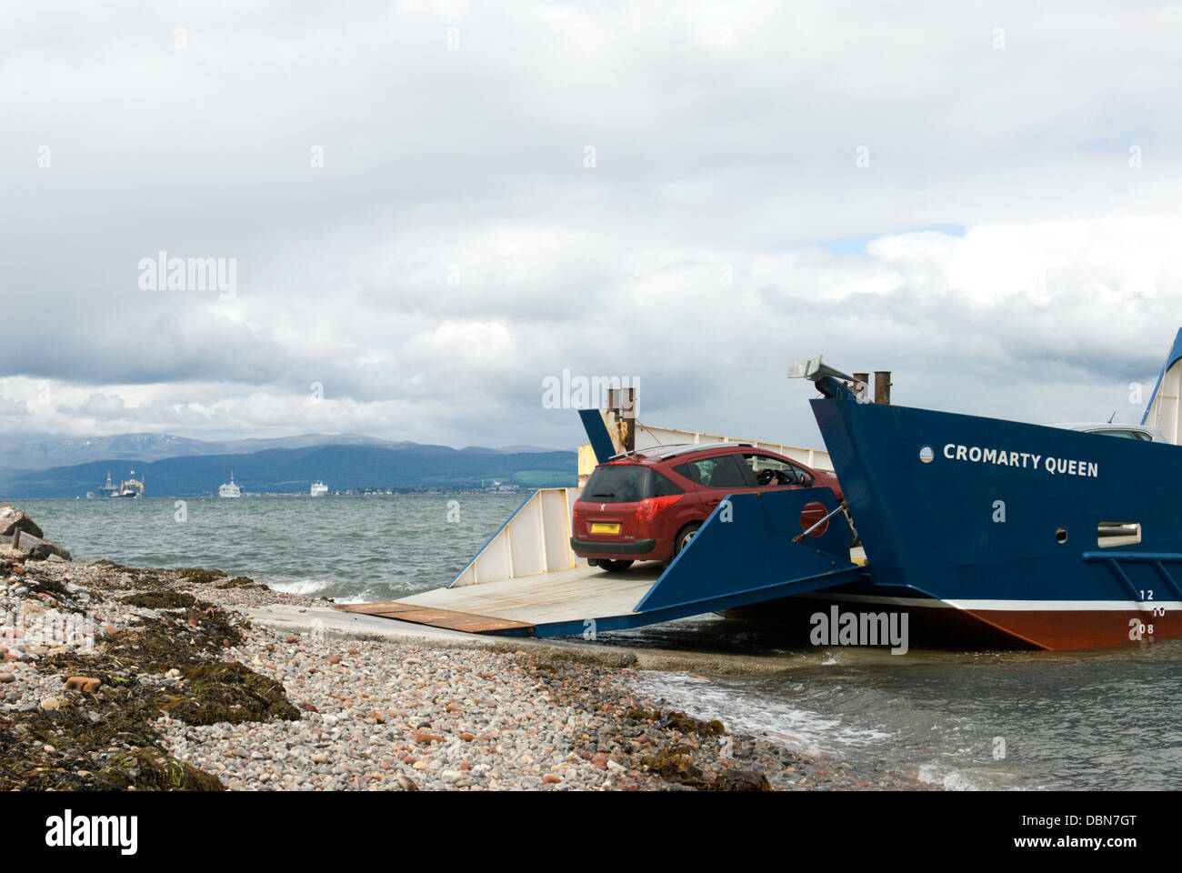 The Cromarty Queen ferry which runs across the entrance to the Cromarty ...