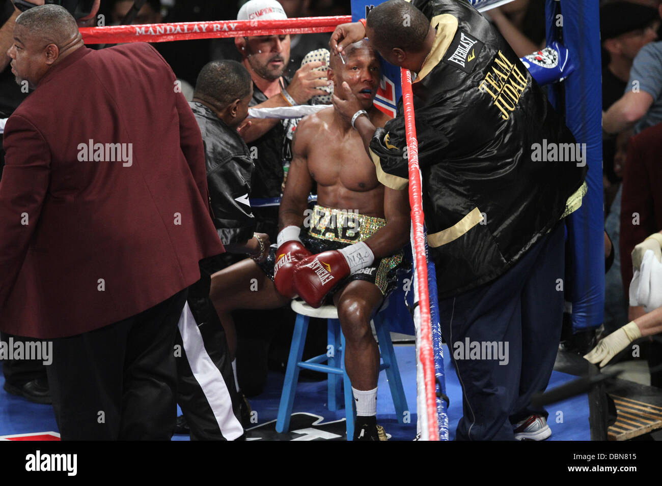 Amir Khan (not pictured) v Zab Zudah in the WBA & IBF Junior Welterweight Championship fight ...
