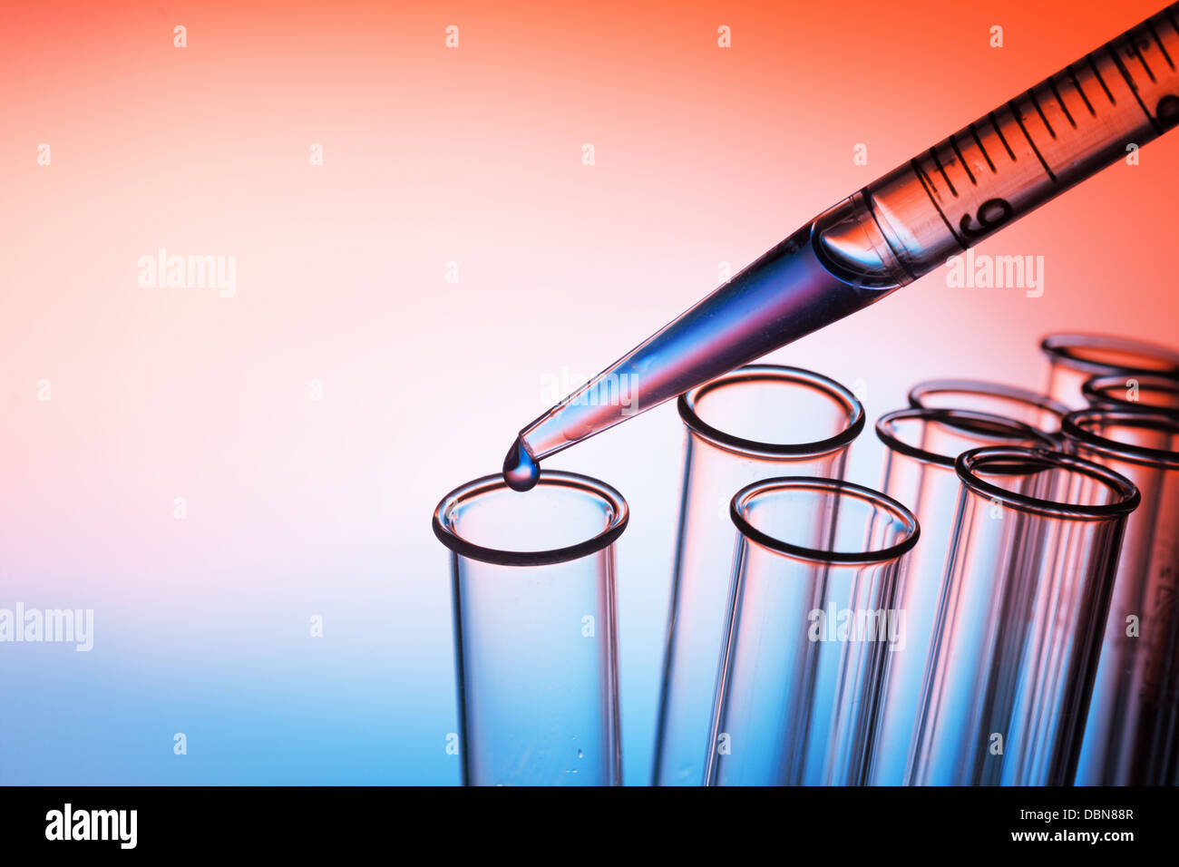 glass test tubes and pipette Stock Photo - Alamy