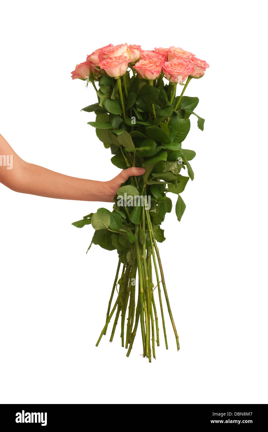 big bouquet of roses Stock Photo - Alamy
